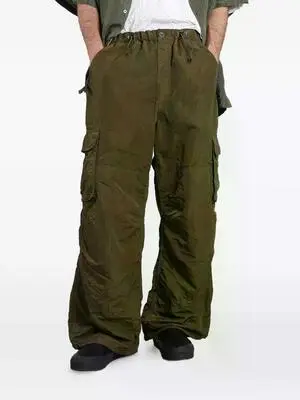 Comme Des Garçons Creased Cargo Pants - Green