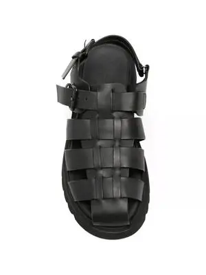 SERGIO MORETTI FIRENZE Leather Caged Sandals