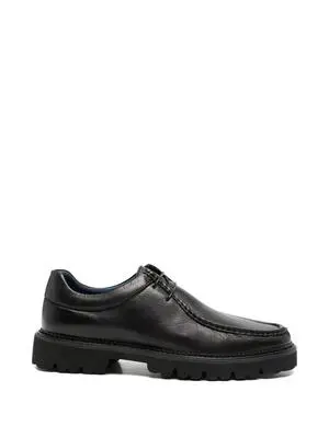 SERGIO MORETTI FIRENZE Grain-leather Derby Shoes - Black
