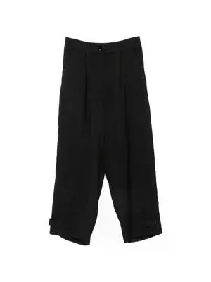 CARLA G. Twill Panelled Trousers With Button Cuffs
