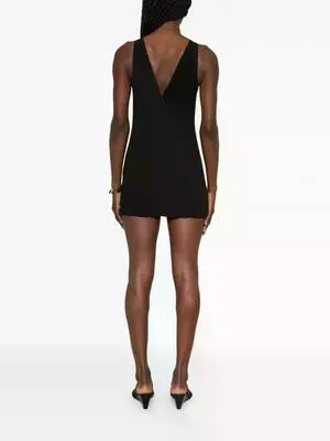 CARLA G. Sleeveless V-back Mini Dress