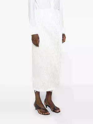 RAME Fringed Midi Skirt