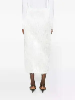 RAME Fringed Midi Skirt