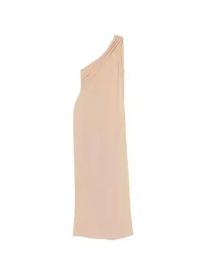 CARLA G. Beige Pleated Maxi Dress - Neutrals