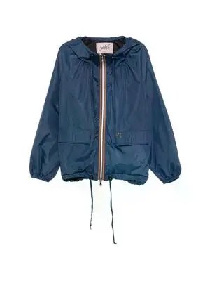 CARLA G. Hooded Zip-up Jacket - Blue
