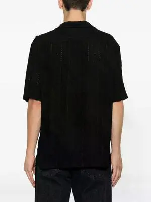 Imperial Pointelle-knit Camp-collar Shirt