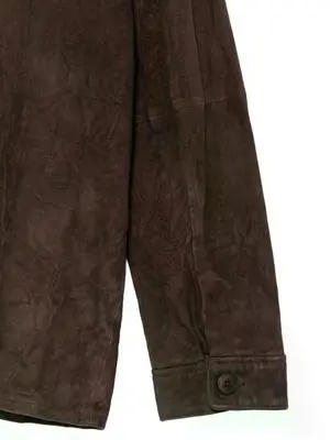 John Varvatos Suede Button-up Jacket