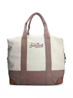 MC2 SAINT BARTH Logo-embroidered Canvas Tote Bag - Neutrals
