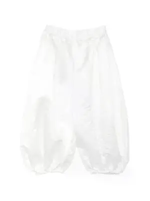 Comme Des Garçons Elasticated Waist Balloon Trousers - White