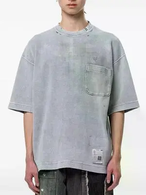 Mihara Yasuhiro Waffle-knit Chest-pocket T-shirt