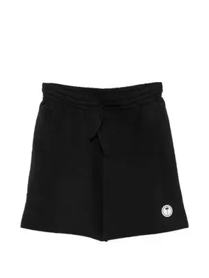Palm Angels Logo Patch Drawstring Shorts - Black