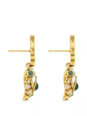 Saint Laurent Cassandre Heart Pendant Earrings