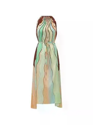 KOSE Julia Abstract Print Halterneck Dress