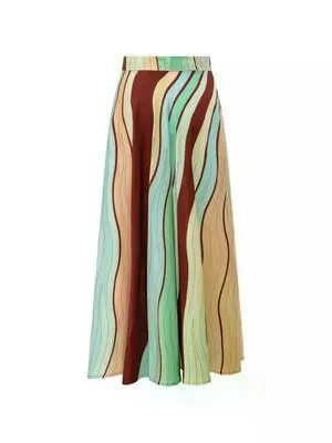 KOSE Thetis Wavy-print Skirt