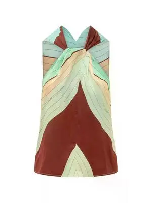 KOSE Beatrice Twist Detail Halter Neck Top