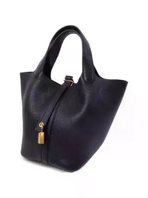 Hermès Pm Picotin Clemence-leather Tote Bag - Black