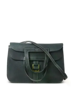 Hermès Halzan Clemence Shoulder Bag - Green