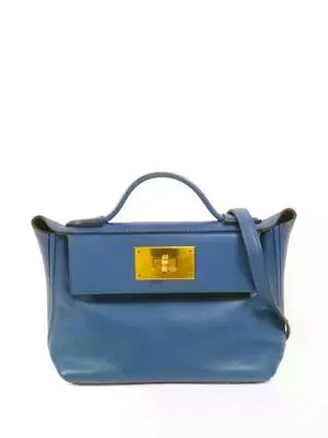 Hermès Mini 24/24 Evercolor Tote Bag - Blue