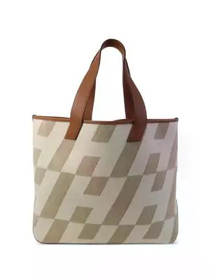 Hermès Cabas H En Biais 40 Tote Bag - Neutrals