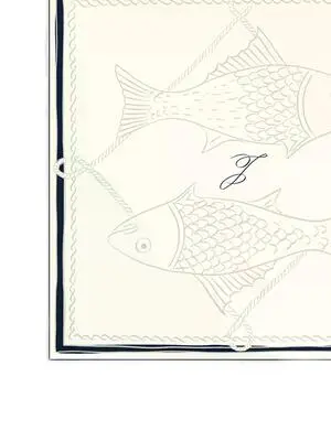 Jacquemus Fish-print Silk Scarf - Neutrals