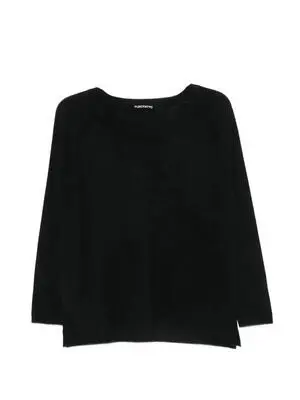 PUROTATTO Raglan Sleeve Sweater - Black