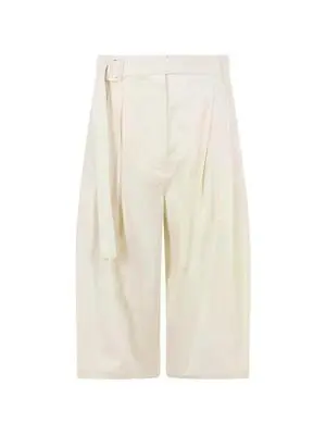 Co Belted Pleated Shorts - Neutrals