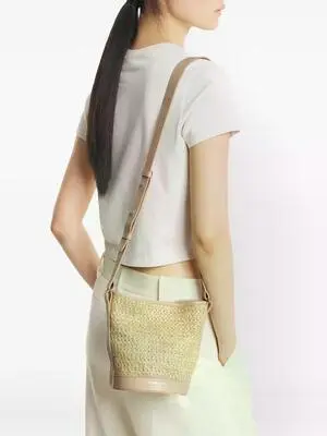 Maison Kitsuné Woven Straw Bucket Bag