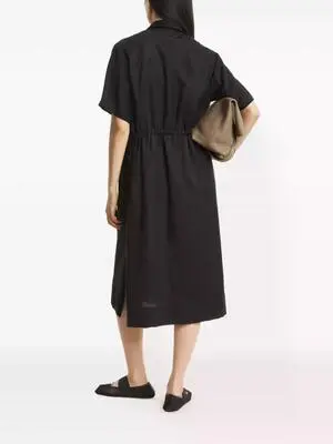 Maison Kitsuné Drawstring Waist Shirt Midi Dress