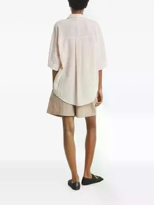Maison Kitsuné Pinstripe Short-sleeve Shirt - Pink