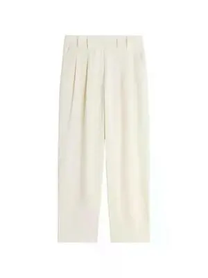 Maison Kitsuné Pleated Wide-leg Trousers - Neutrals