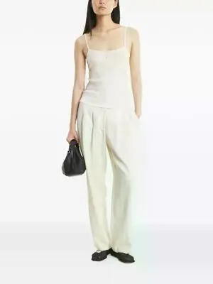 Maison Kitsuné Logo-print Ribbed Top