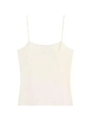 Maison Kitsuné Logo-print Ribbed Top