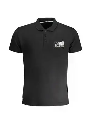 Roberto Cavalli Logo-embroidered Polo Shirt - Black