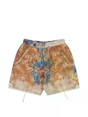 Rhude Tie-dye Swim Shorts - Brown
