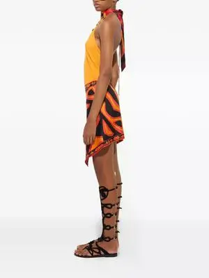 Emilio Pucci Labirinto Silk Twill Scarf Skirt