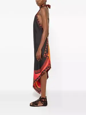 Emilio Pucci Fari Print Silk Halter Dress
