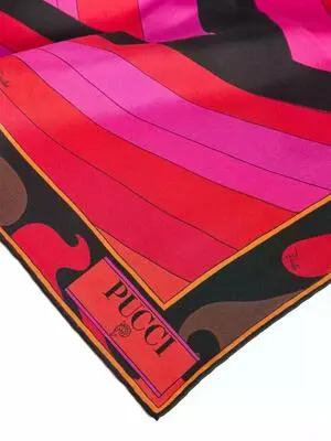 Emilio Pucci Iride And Marmo-print Silk Carr