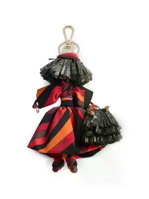 Emilio Pucci Bag Charm In Iride Print - Black