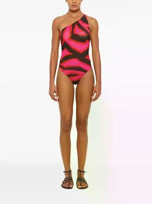 Emilio Pucci Marmo-print One-shoulder Bodysuit