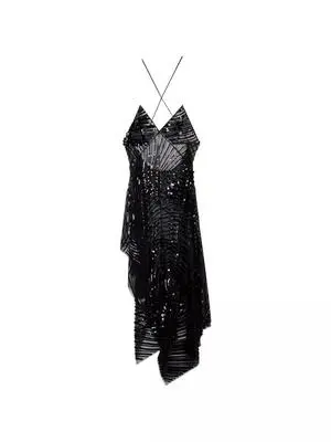 Emilio Pucci Embroidered Tulle Dress - Black