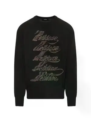 We11Done Logo Print Crew Neck Sweater
