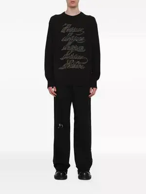 We11Done Logo Print Crew Neck Sweater