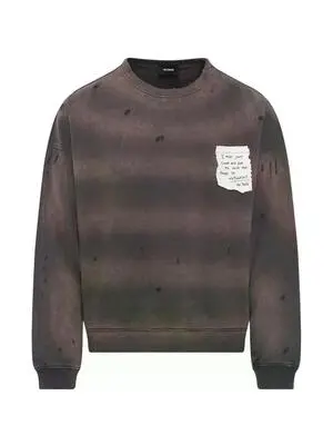 We11Done Distressed Graphic Sweatshirt - Grey