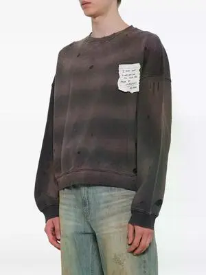 We11Done Distressed Graphic Sweatshirt