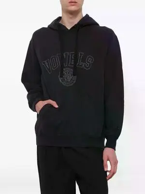 VOWELS Long-sleeve Logo-detail Hoodie