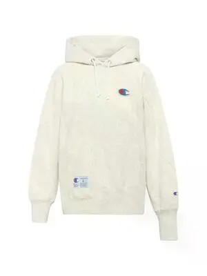 Undercover Logo Patch Drawstring Hoodie - Neutrals