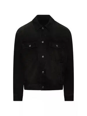 WOOYOUNGMI Stone-washed Denim Jacket - Black