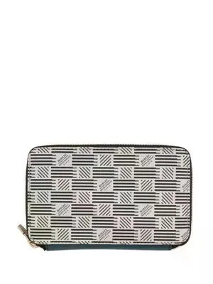 Moreau Signature-motif Zip-around Wallet - Neutrals