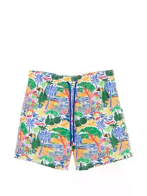 Vilebrequin Moorea Seaside Life Swim Shorts - White
