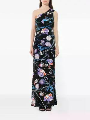 Emilio Pucci One-shoulder Maxi Dress With Floral Print